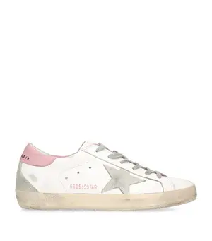 GOLDEN GOOSE Leather Super-star Sneakers - White