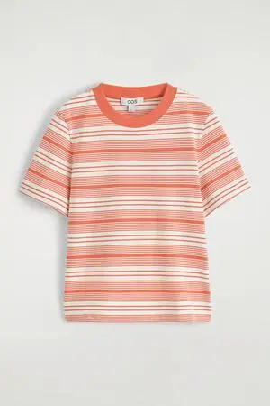 Cos COS "Clean Cut" Regular T-Shirt In Premium Organic Cotton Orange