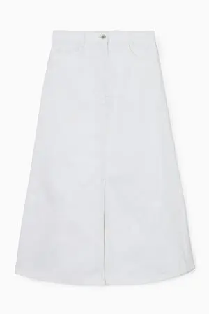 Cos A-line Denim Midi Skirt