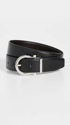 FERRAGAMO Single Gancini Reversible Belt