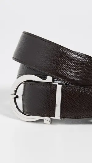 FERRAGAMO Single Gancini Reversible Belt