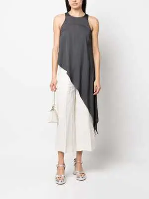 Peserico Asymmetric-hem Sleeveless Blouse