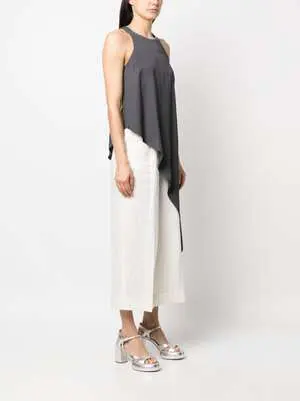 Peserico Asymmetric-hem Sleeveless Blouse