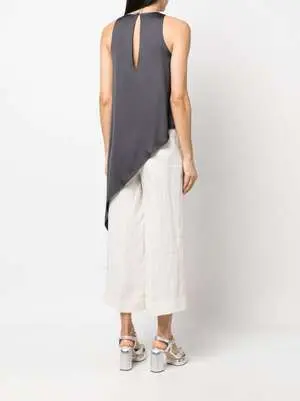Peserico Asymmetric-hem Sleeveless Blouse