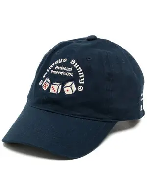 帽子 rokh EMBROIDED ROKH LOGO CAP Rokh Logo-Patch Cotton Cap In Blue - 30% Off | Editorialist