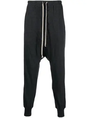 Rick Owens Drop-crotch Drawstring Track Pants - Grey