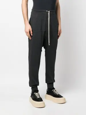 Rick Owens Drop-crotch Drawstring Track Pants - Grey