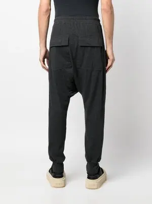 Rick Owens Drop-crotch Drawstring Track Pants - Grey