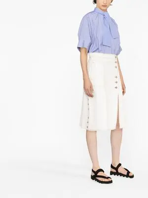 WALES BONNER A-line Midi Skirt
