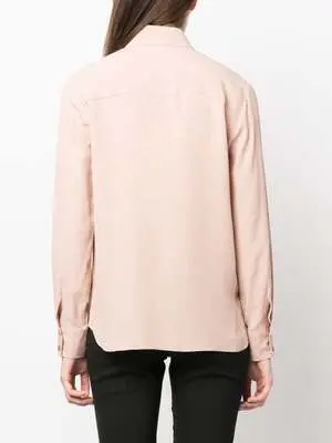 Pinko Jacquard-logo Long-sleeve Shirt - Pink