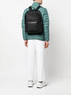 Emporio Armani Logo-plaque Backpack - Black
