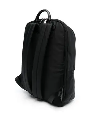 Emporio Armani Logo-plaque Backpack - Black