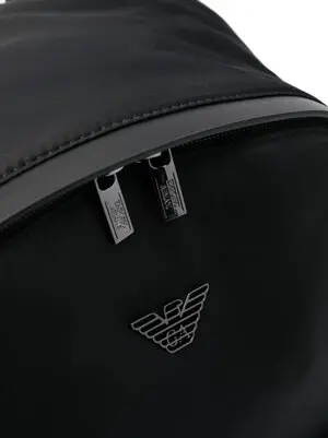 Emporio Armani Logo-plaque Backpack - Black
