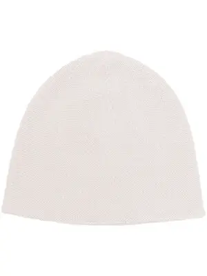 N.peal Double Layer Cashmere Beanie - Neutrals