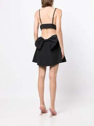 LoveShackFancy Oversized Bow Mini Dress