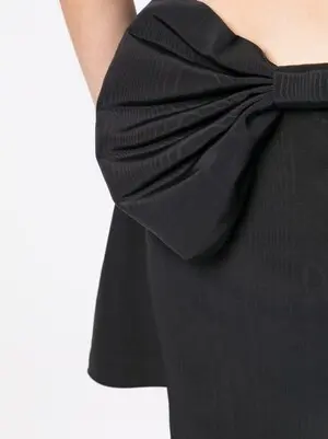 LoveShackFancy Oversized Bow Mini Dress