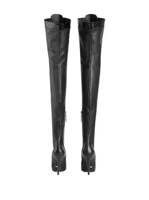 Gucci Harriet Leather Thigh-high Boots