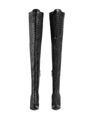 Gucci Harriet Leather Thigh-high Boots
