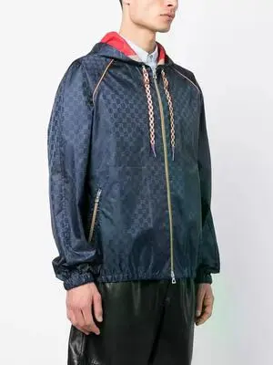 Gucci Gg Supreme Jacquard Hooded Jacket