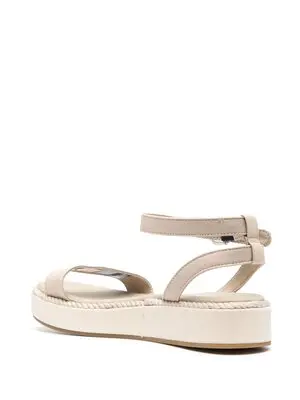Tommy Hilfiger Embroidered Logo Platform Sandals - Green