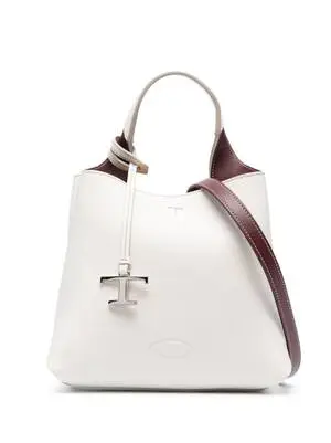 TOD'S T Timeless Mini Tote Bag - White
