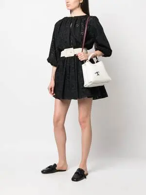TOD'S T Timeless Mini Tote Bag - White