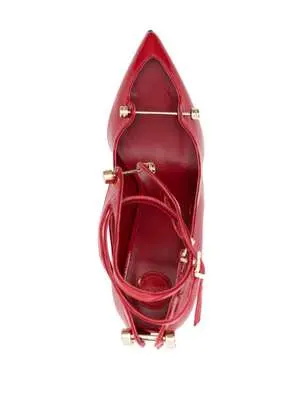 HARDOT 120mm High-shine Bar-pin Pumps - Red