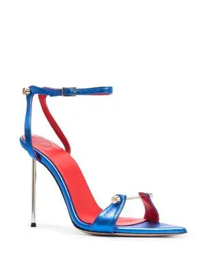 HARDOT 125mm Bar-pin Detail Sandals - Blue