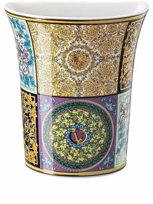 Versace Barocco-pattern Porcelain Vase - White