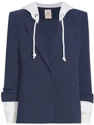 Cinq À Sept Hooded Single-breasted Blazer Blue
