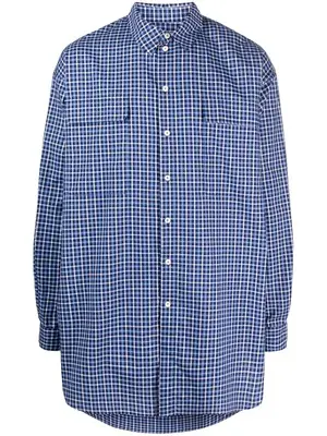 CHLOE NARDIN Plaid-pattern Oversize Shirt