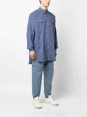 CHLOE NARDIN Plaid-pattern Oversize Shirt
