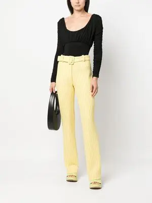 Viktor & Rolf Buckle Straight-leg Trousers - Yellow