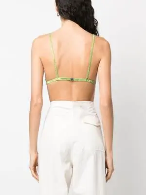 NUE Rhinestone Embellished Triangle Bra Top