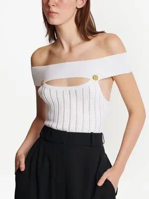 Balmain Openwork Knit Bodysuit