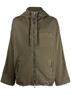 DIESEL® Logo-embroidered Hooded Jacket
