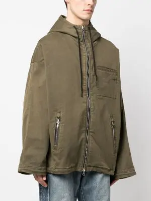DIESEL® Logo-embroidered Hooded Jacket