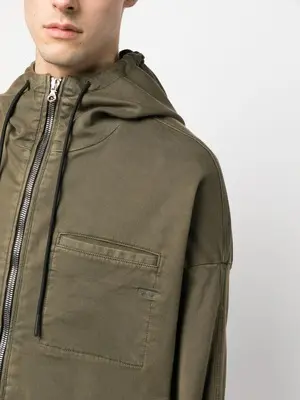 DIESEL® Logo-embroidered Hooded Jacket