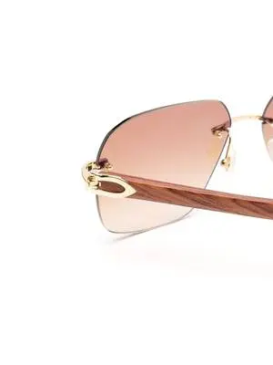 Cartier Tinted Square-frame Sunglasses