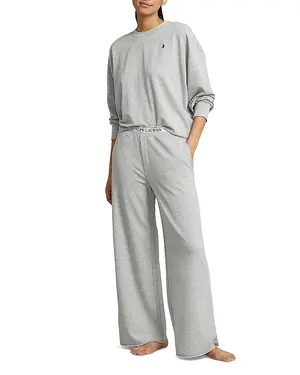Polo Ralph Lauren Sweatshirt & Wide Leg Pants Set - Heather Gray