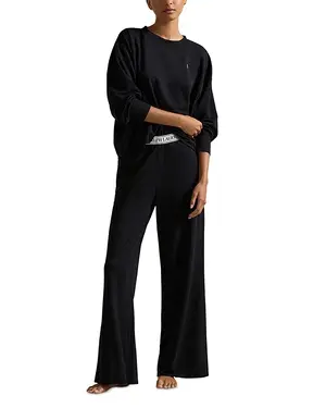 Polo Ralph Lauren Sweatshirt & Wide Leg Pants Set - Polo Black