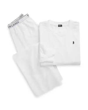 Polo Ralph Lauren Sweatshirt & Wide Leg Pants Set - White Cloud