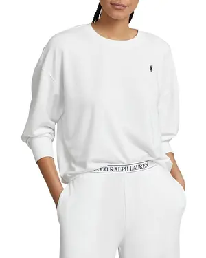 Polo Ralph Lauren Sweatshirt & Wide Leg Pants Set - White Cloud