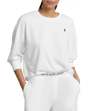 Polo Ralph Lauren Sweatshirt & Wide Leg Pants Set - White Cloud