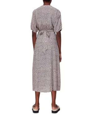 Whistles Dashed Leopard Midi Dress