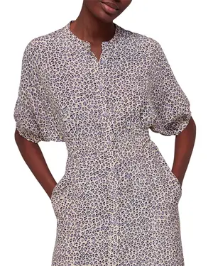 Whistles Dashed Leopard Midi Dress