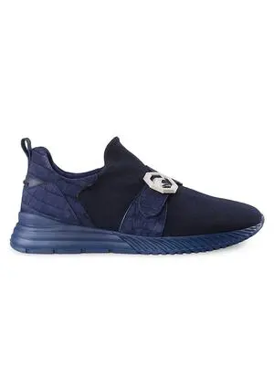 Stefano Ricci Men's Slip-on Sneakers - Blue  - Blue