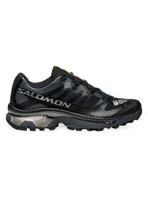 SALOMON Men's Unisex XT-4 OG Low-Top Sneakers - Black Silver  Black Silver