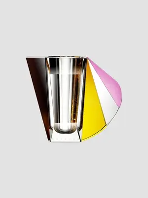 REFLECTIONS COPENHAGEN Grand Manhattan Crystal Vase - Brown