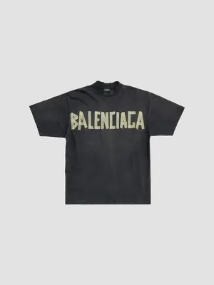 Balenciaga Tape Type T-shirt Fit - Black Faded